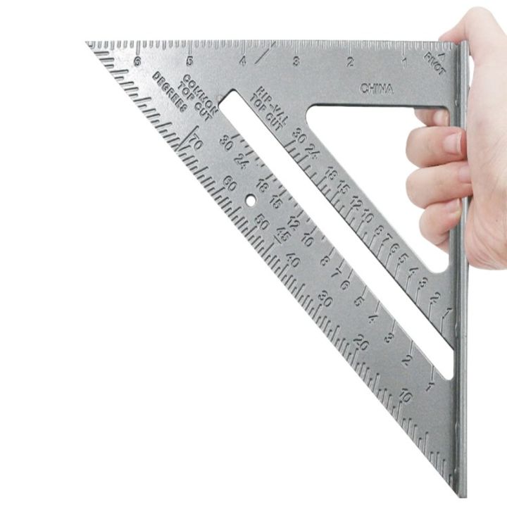 FGJDGHDT 7inch Carpenter Woodworking Measurement Triangle Rule Square ...