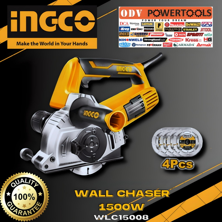 INGCO Wall Chaser Ø125mm 1500W WLC15008 ~ ODV POWERTOOLS | Lazada PH