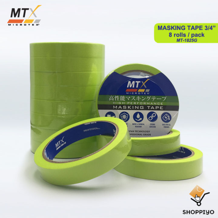 Microtex MTX High Performance All in One Masking Tape 3/4" 8 Rolls (18mm) | Lazada PH