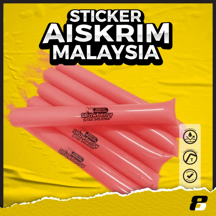 Sticker Aiskrim Malaysia Label Perasa Aiskrim Malaysia | Lazada