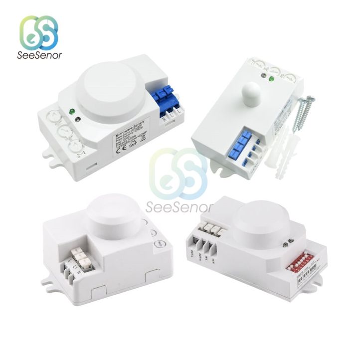 AC 220V-240V DC 12V-24V 5.8Ghz LED Microwave Radar Sensor Light Switch ...