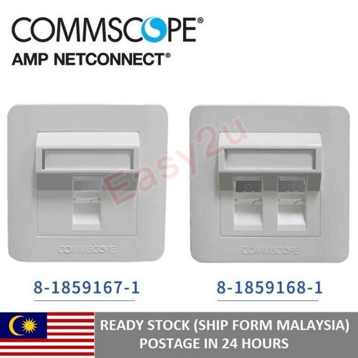 Commscope AMP CAT5E/CAT6 1Port 2 Ports Faceplate 45Degree Angle Type ...