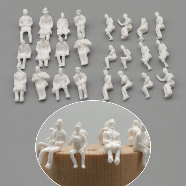 Micro People Model Sitting White Figures Scale 1:87-200 For Train Human ...