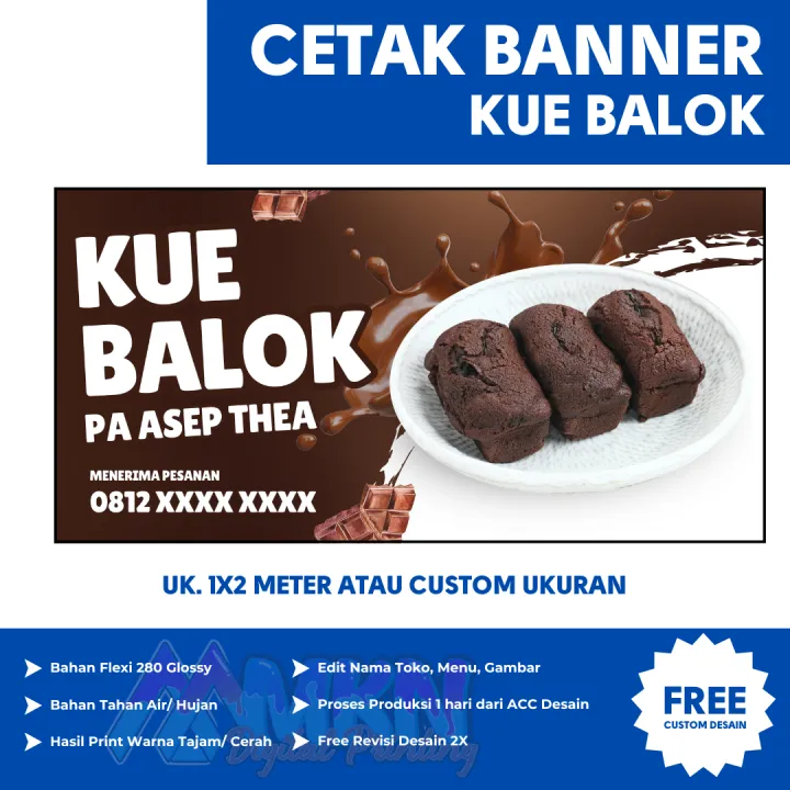 Cetak Banner Spanduk Kue Balok Desain Kekinian Bisa Custom | Lazada ...