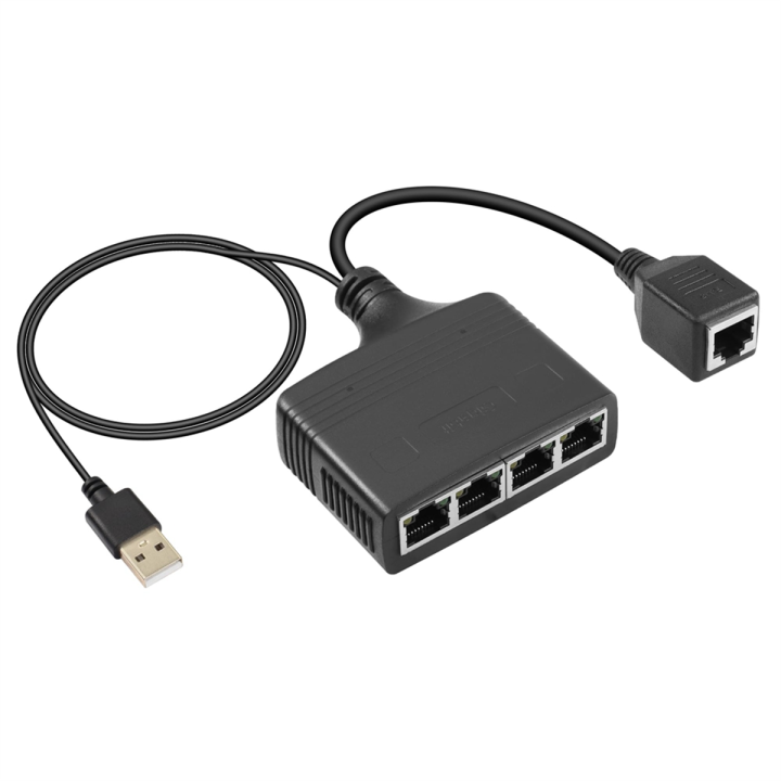 1 to 4 Gigabit Ethernet Splitter RJ45 Splitter Network Cable Splitter ...