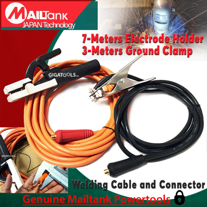 New Milltec 10 Meter Welding Cable with Electrode Holder and Connector ...