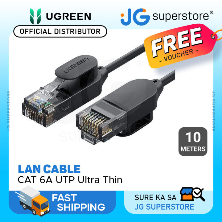 UGREEN CAT 6A UTP Ultra Thin Ethernet Cable OD2.8 RJ45 500MHz Gold ...