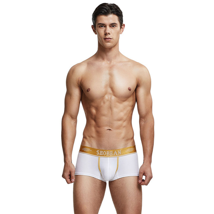 Seobean New Mens Underwear Mid Low Waist Hip Lifting Tummy
