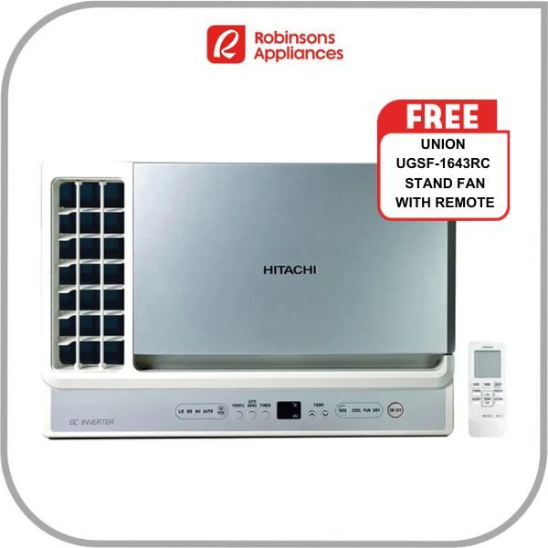 Hitachi 1.0 hp Compact Window Type Inverter Aircon (RA-10HSVC) + Free ...