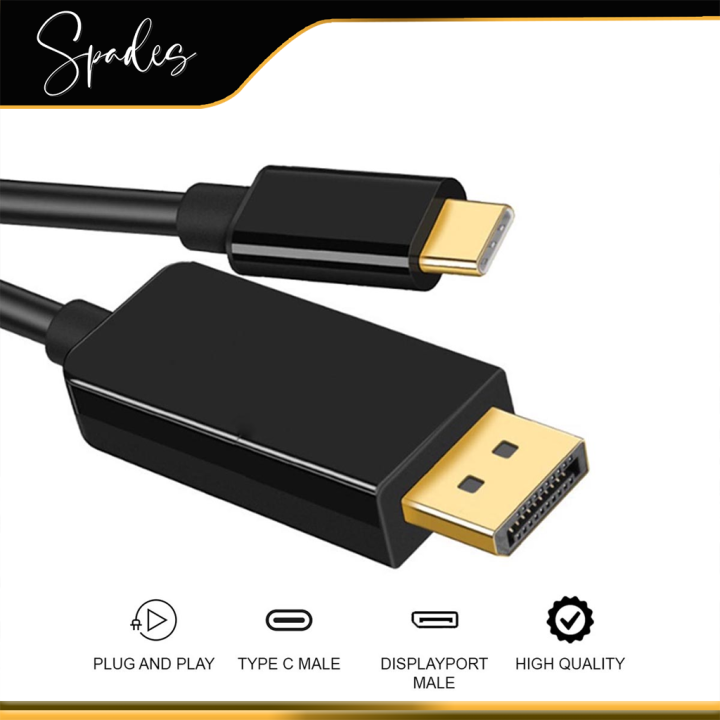 Gigaware Basic USB C To Displayport 1.2 Type C to DisplayPort Cable 6ft ...