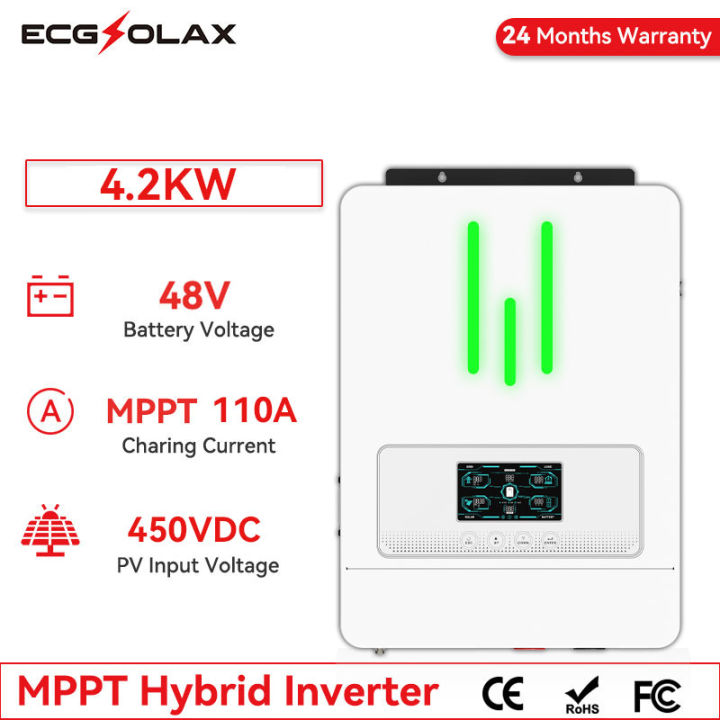 EcgSolax 4200W 48V Hybrid Inverter On-Grid/Off-Grid Hybrid Inverter 55-450VDC Pv Input Bulit In ...