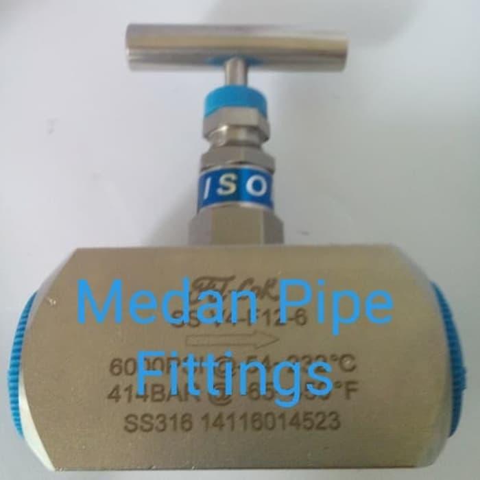 Needle Valve ss 316 3/4" 6000 PSI NPT V4 FD LOK stainless inch | Lazada Indonesia