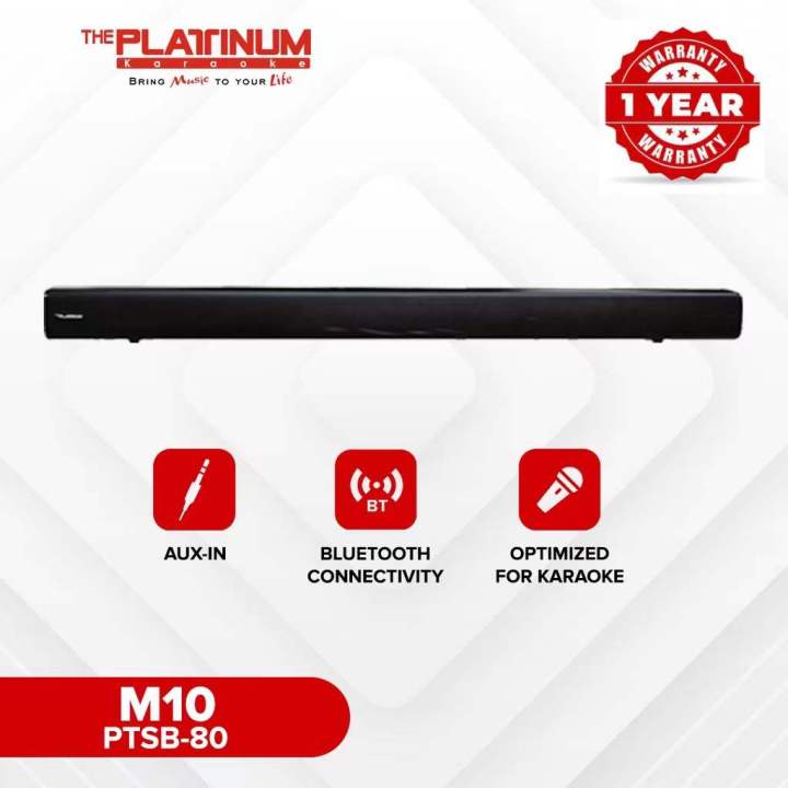 The Platinum M10 PTSB-80W 2.1ch Sound Bar with Built-in Subwoofer,All ...