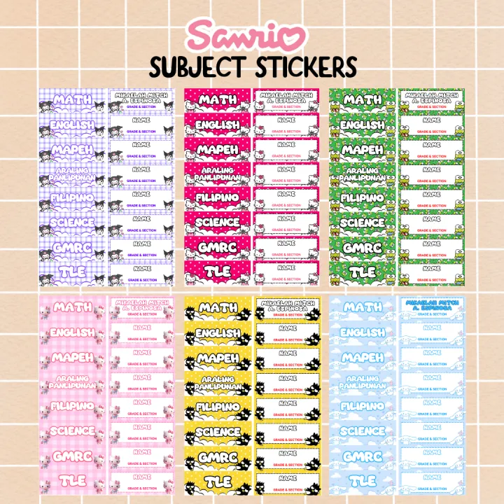Sanrio subject sticker waterprrof 16pcs per pack | Lazada PH