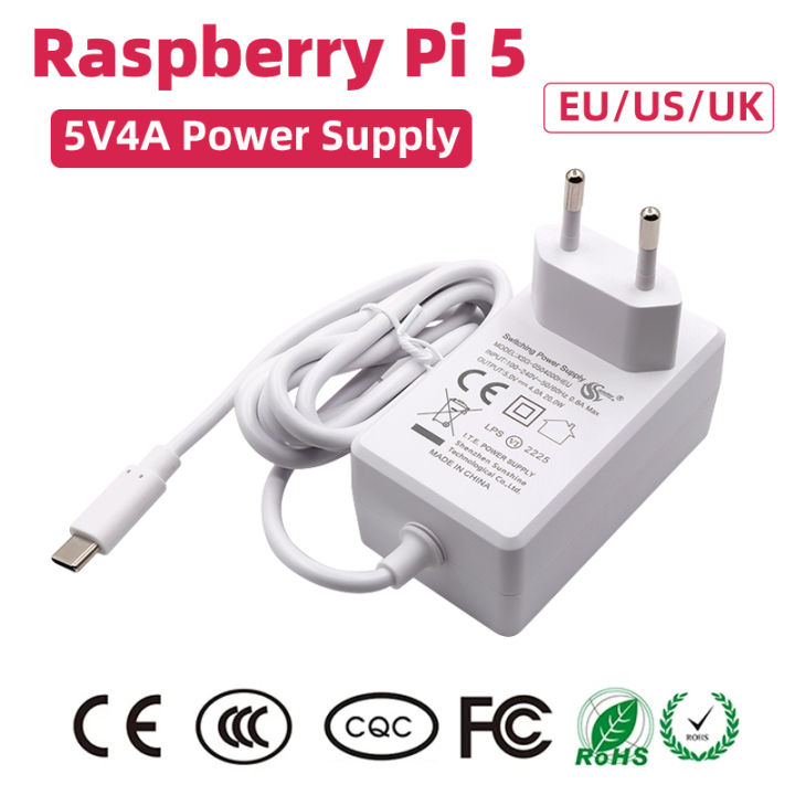 【Latest Style】 New Raspberry Pi 5 Power Supply Dc 5v 4a Power Adapter ...