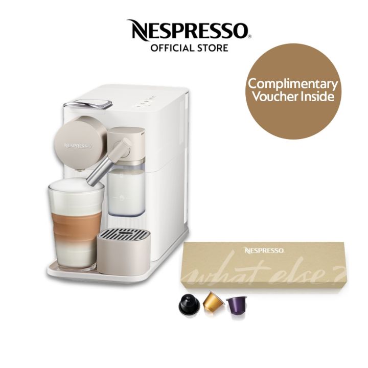 Nespresso Lattissima One White Coffee Machine with Coffee Capsules ...