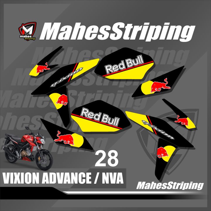 Sticker Striping Lis Variasi Vixion 2015 2016 New Advance NVA Desain MS ...