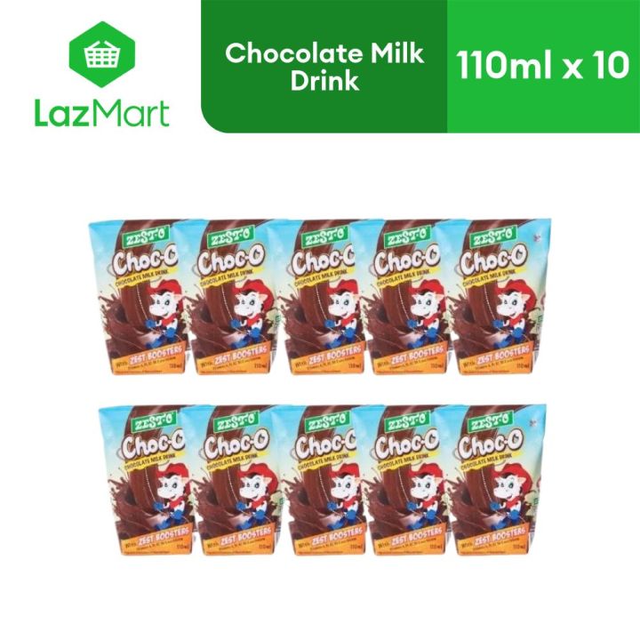Zest-O Choc-O Chocolate Milk Drink Tetra Wedge 110ml - Pack of 10 | Lazada PH