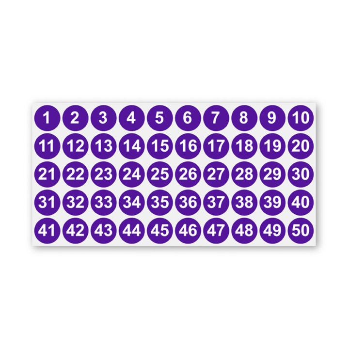 1 Inch Labels Stickers 1 To 50 Number Stickers Number Stickers Labels ...