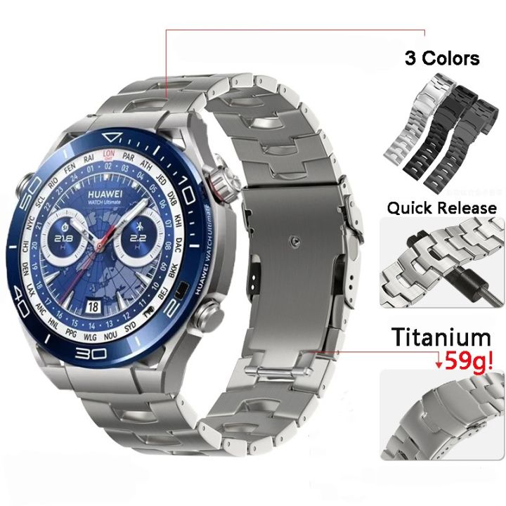 22mm Titanium Strap For Huawei Watch Ultimate Strap Metal Bracelet For ...