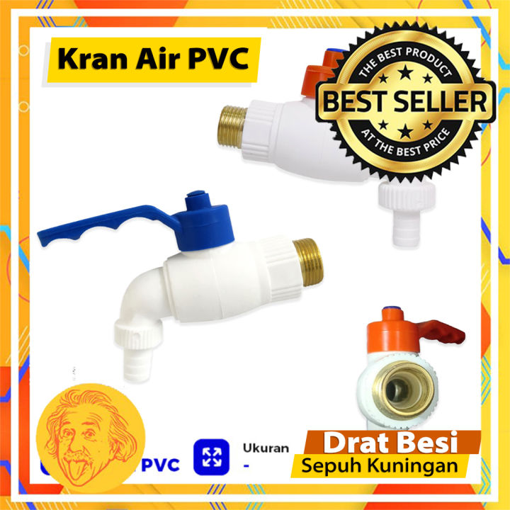 Kran PVC Jumbo Engkol ½ ¾ INCH Kran Kamar Mandi Plastik PVC Kran Air ...