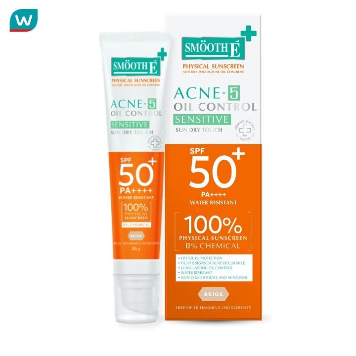 Smooth E สมูทอี ฟิซิคอล ซันสกรีน ซัน ดราย ทัช SPF50+ PA++++ 30 มล. ...