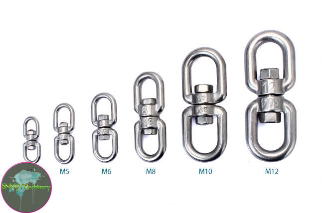 6mm Stainless Steel Double Ended-Swivel Eye Swivel Lifting Fastener ...