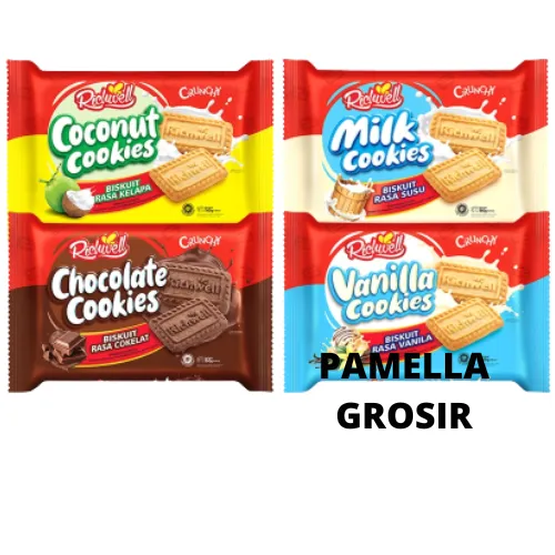 CHOCOLATE COOKIES RASA VANILLA DAN CHOCOLATE BISKUIT EMPUK ISI CREAM ...