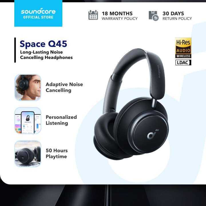 Soundcore by Anker Space Q45 Wireless Headphones, Bluetooth Headphones ...