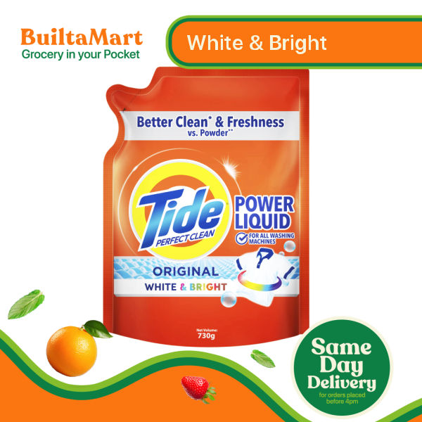 Tide Original White & Bright Liquid Detergent Refill (730g) | Lazada PH