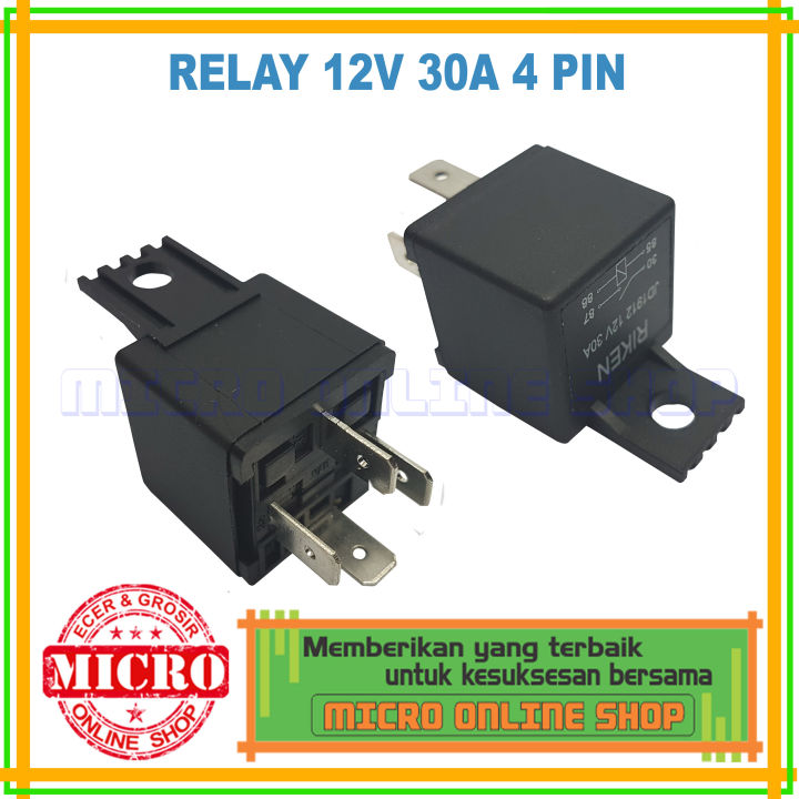 Relay 12V 30A 4 Pin / Relay 12 Volt 30 Ampere 4 Kaki | Lazada Indonesia