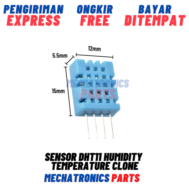 Sensor DHT11 Humidity Temperature Clone DHT 11 Suhu Kelembapan | Lazada ...