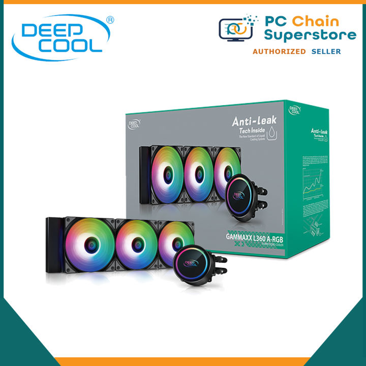 DeepCool Gammaxx L360 A-RGB 360mm AIO Liquid CPU Cooler with Anti-Leak ...