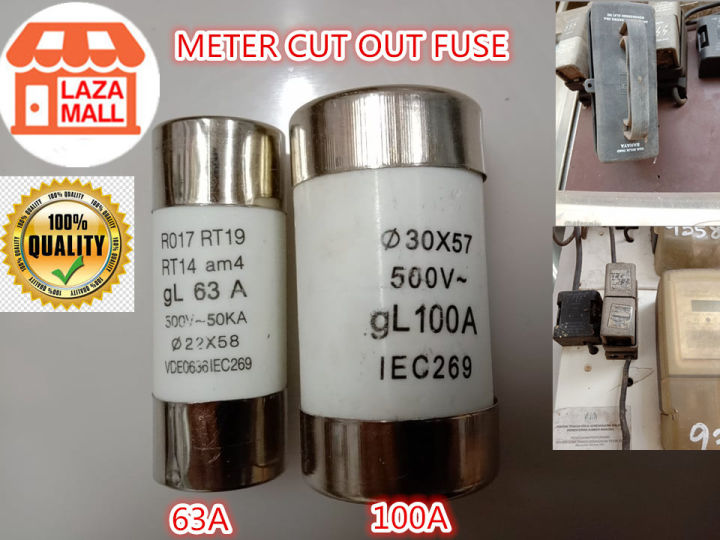 COPPER METER CUT OUT FUSE 63A 100A TNB MAIN ELECTRIC FIUS CURRENT API ...