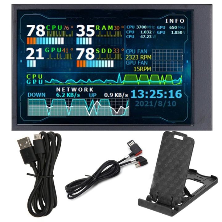 3.5 Inch IPS LCD Monitor Display for Mini ITX Case TYPE-C Secondary ...