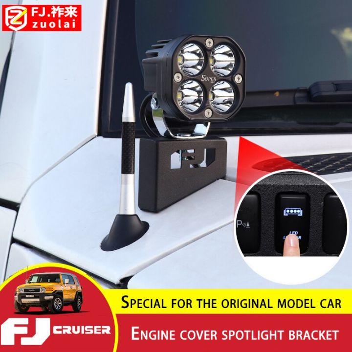 For Toyota FJ Cruiser Engine Cover Spotlight Bracket Hood Lights Base Modification Accessories ...