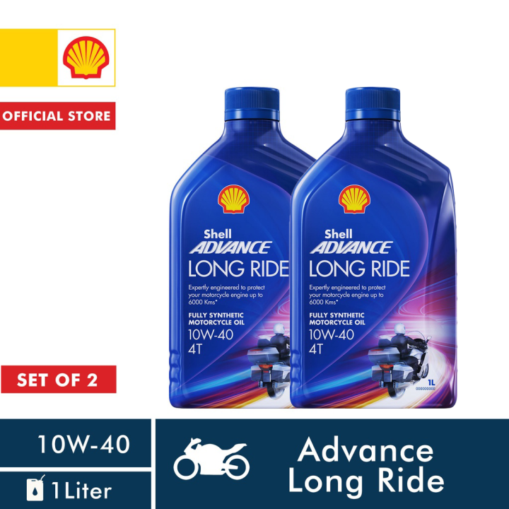 Shell Advance 4T Long Ride 10W-40 Fully Synthetic Motorcycle Engine Oil ...