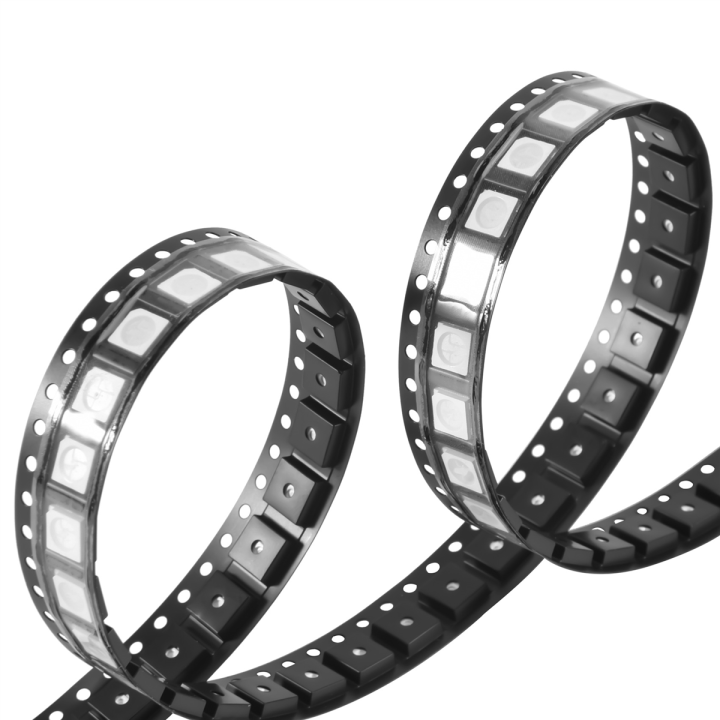 100PCS WS2812B RGB LED Chip 5050SMD White PCB WS2812 Individually ...