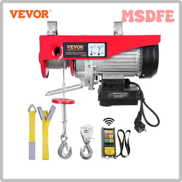 MSDFE VEVOR 400-1000kg Electric Hoist Lifting Crane Cable Hoist Winch ...