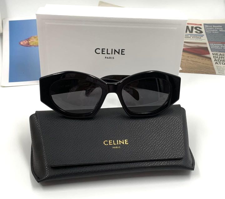 New Celine แว่นตากันแดด รุ่น CL40238U P01A ( Black ) ของแท้จากบริษัท ...