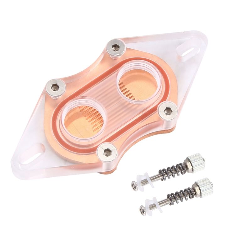 (RZUF) CPU Water Cooling Block Cooler Acrylic Transparent South Bridge ...