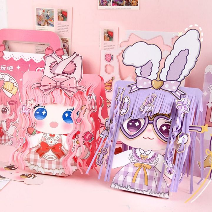 TYYTHYTY Montessori DIY Paper Hairstyles Toy Activity Cartoon Girls ... TYYTHYTY Montessori DIY Paper Hairstyles Toy Activity Cartoon Girls ...