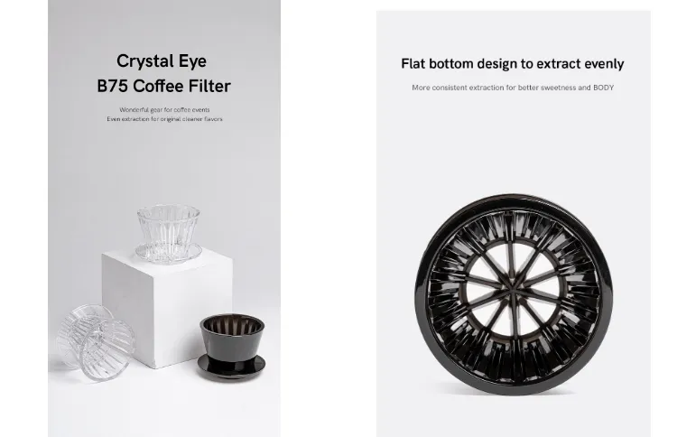 TIMEMORE Crystal Eye B75 Dripper Cake Shape Coffee Dripper | Lazada