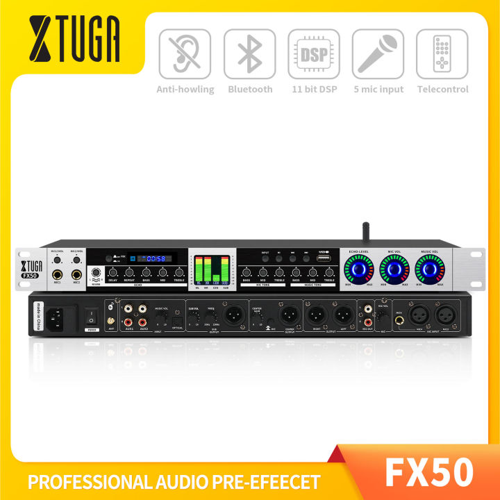 Xtuga Fx50 Chuyên Nghiệp KTV Kỹ Thuật Số Pre-Giai Đoạn Effector Chống hú Bộ Vi Xử Lý Âm Thanh ...