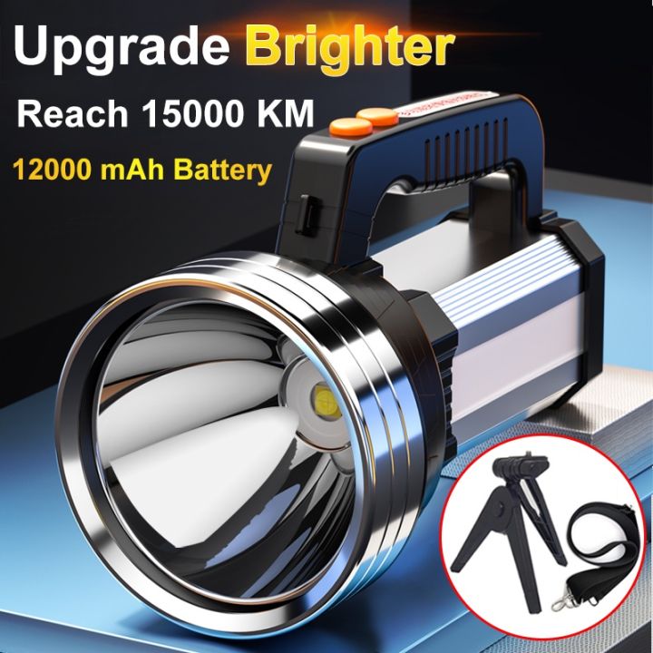 Handheld flashlight rechargeable heavyduty original torchlight powerful flashlight 1000000 ...