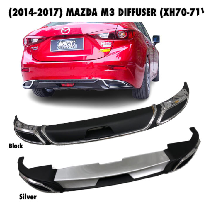 OSCPA 2014 2015 2016 2017 Mazda m3 Car Rear Bumper Diffusers Lip ...