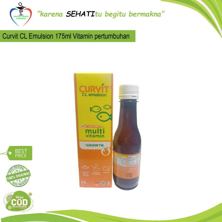 CURVIT CL EMULSION VIT NAFSU MAKAN DAYA TAHAN TUBUH NUTRISI OTAK ...
