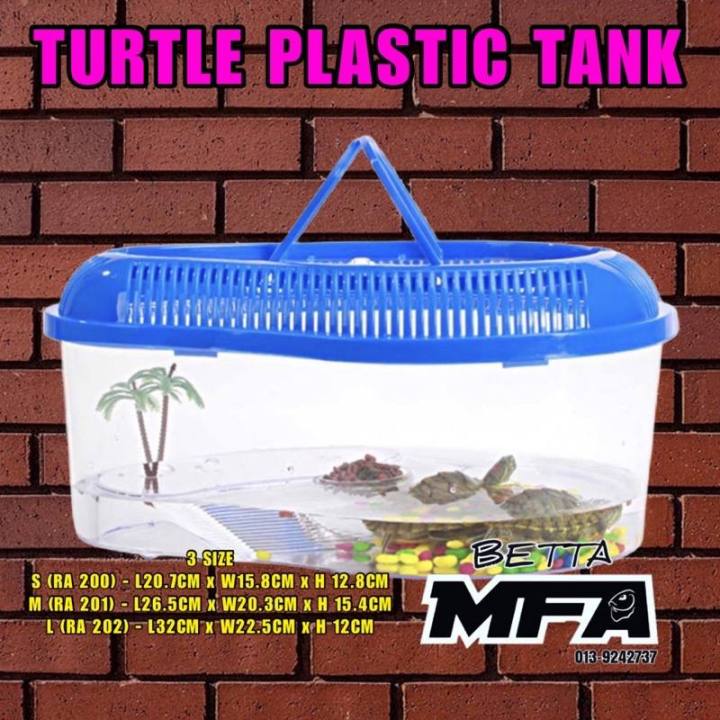 TURTLE PLASTIC TANK AQUARIUM / BEKAS KURA - KURA / AKUARIUM PLASTIK ...