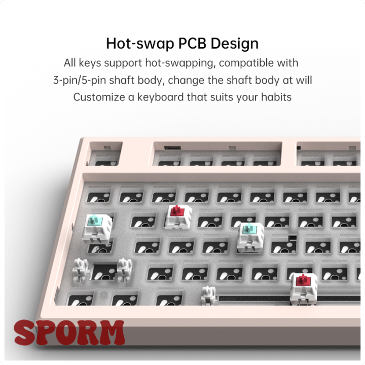 [SPORM] FL·ESPORTS MK750 Kit Hot Swap RGB Backlight Gaming Mechanical ...