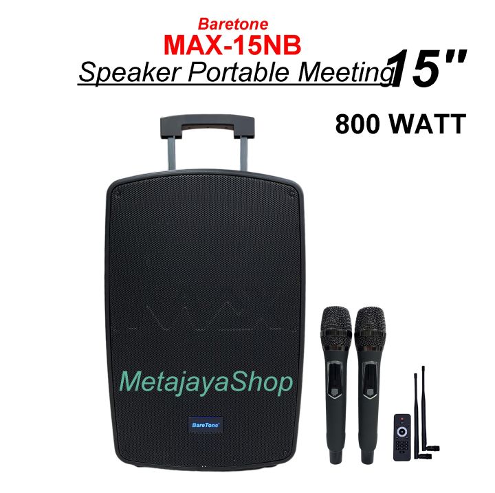Portable Speaker Baretone 15" 800 Watt Model Max-15NB Suara Terbaik ...